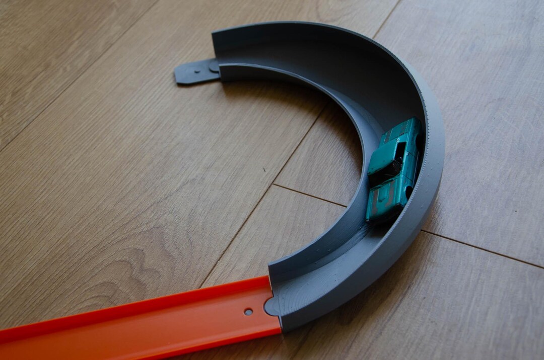 180 Degree Bank Turn Hot Wheels Compatible Track Connector, Hot Wheels ...