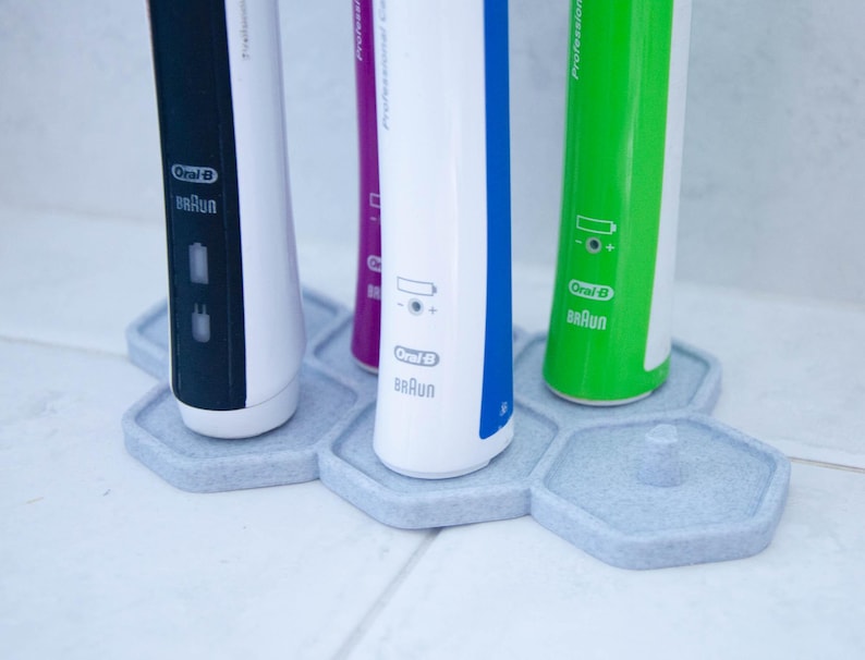 Electric Toothbrush Drip Tray Stand Holder, 1,2,3,4,5,6 Bathroom ...