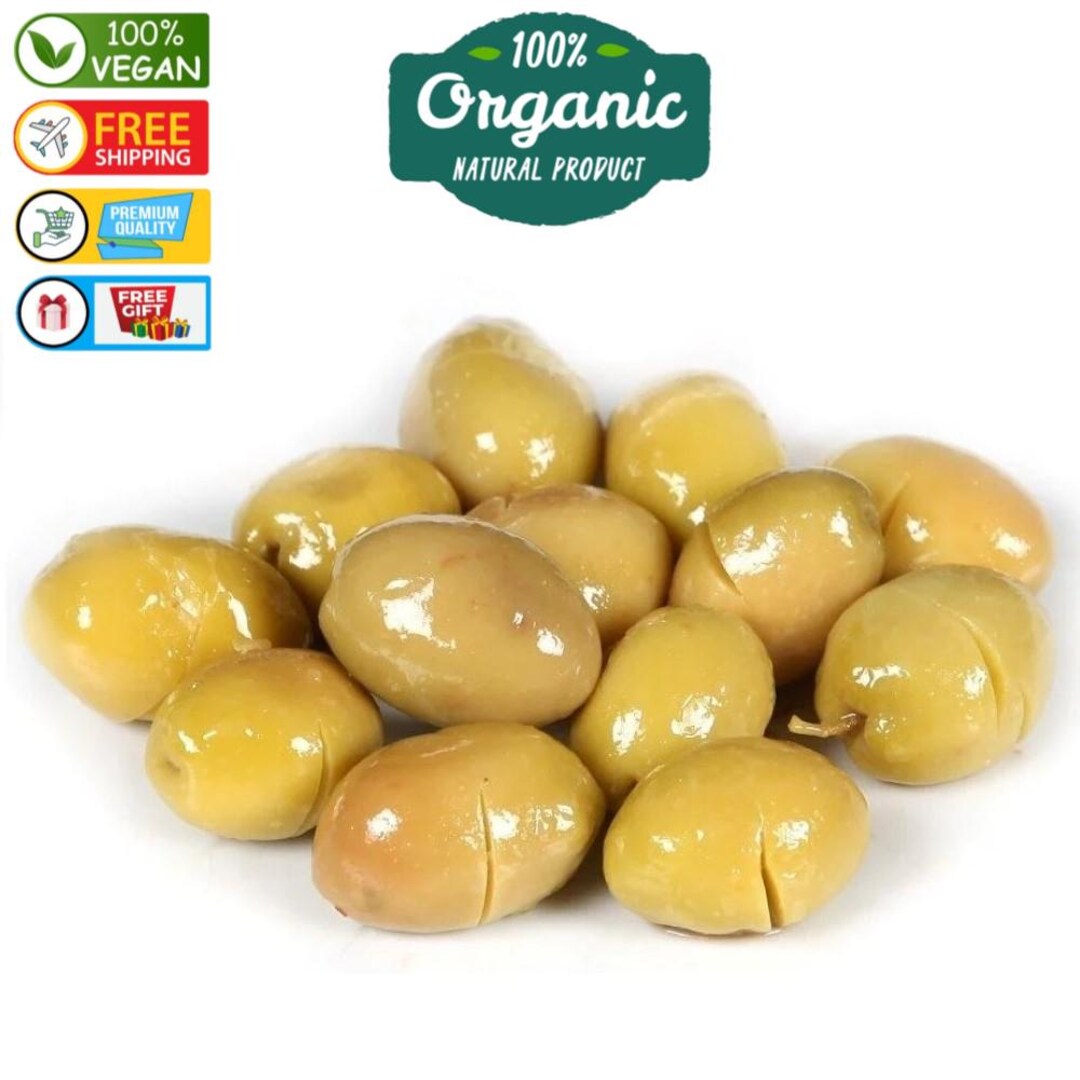 Organic Scratch Green Olives,marinated Cut Green Olives,gourmet Foods ...