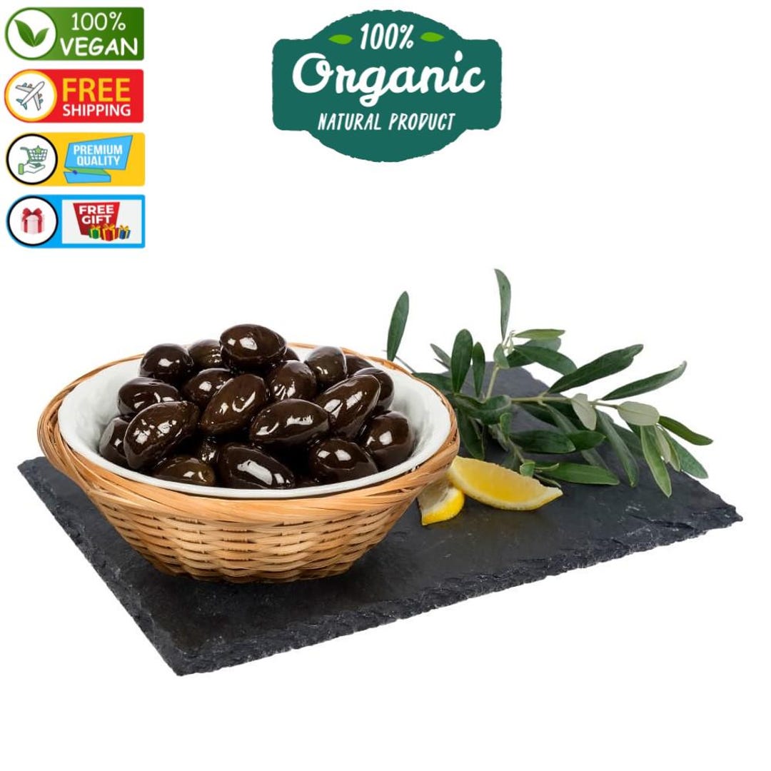 Kalamata Large Olives,kalamon Black Olives,healthy Snack,mediterranean ...