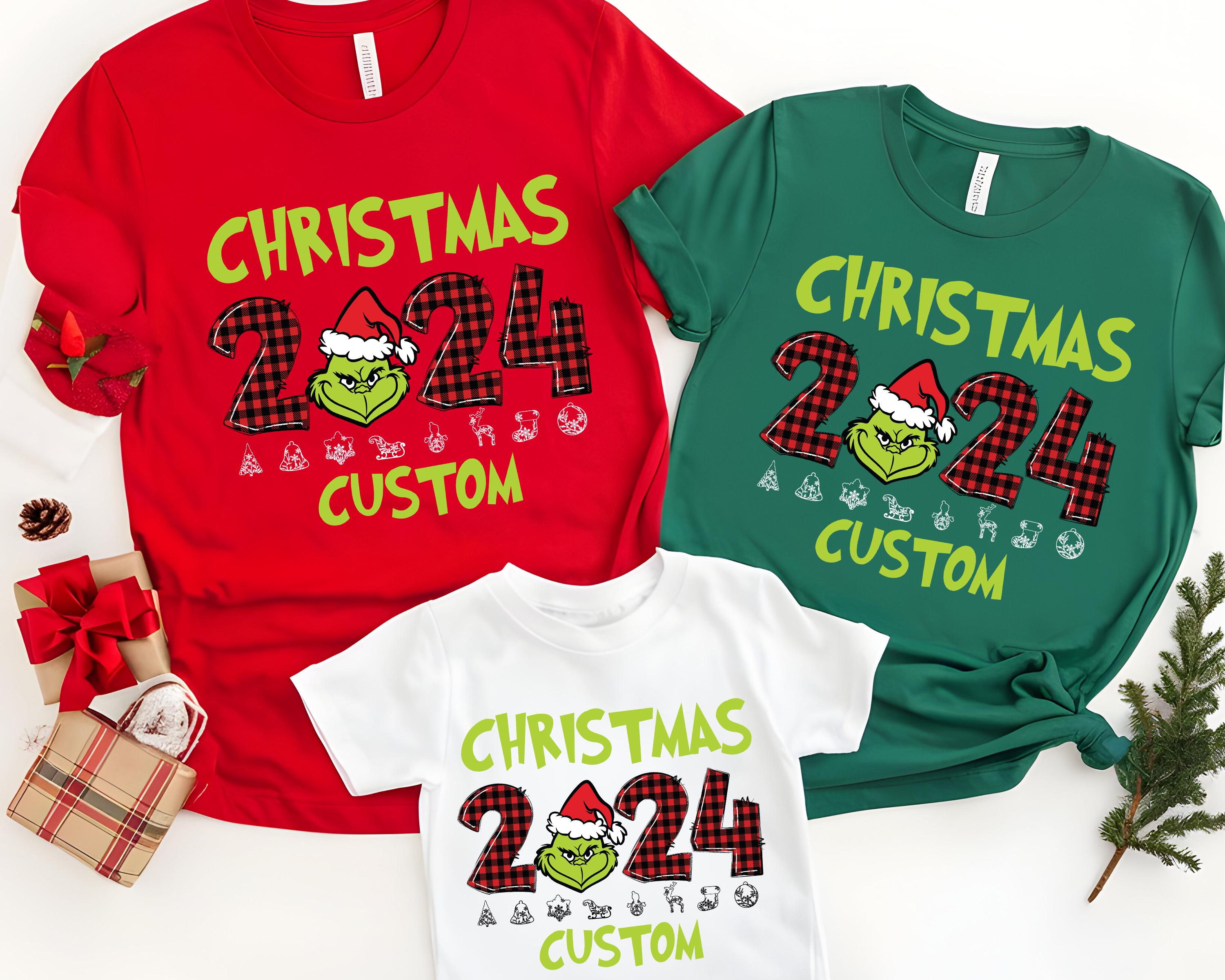 Grinch Family Christmas 2024 Custom Matching Dtf Transfer, Ready to ...