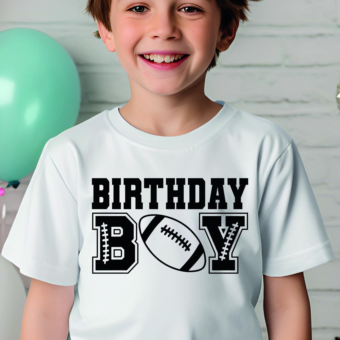 Football Boy Birthday Shirt, Football Birthday Party Tee, Birthday Boy ...
