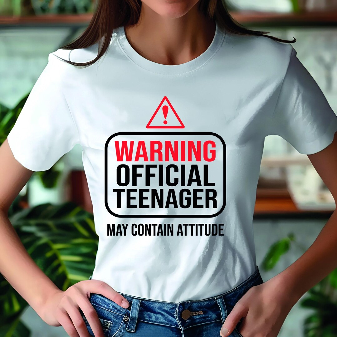 Warning Official Teenager T-shirt, 13th Birthday Official Teenager ...