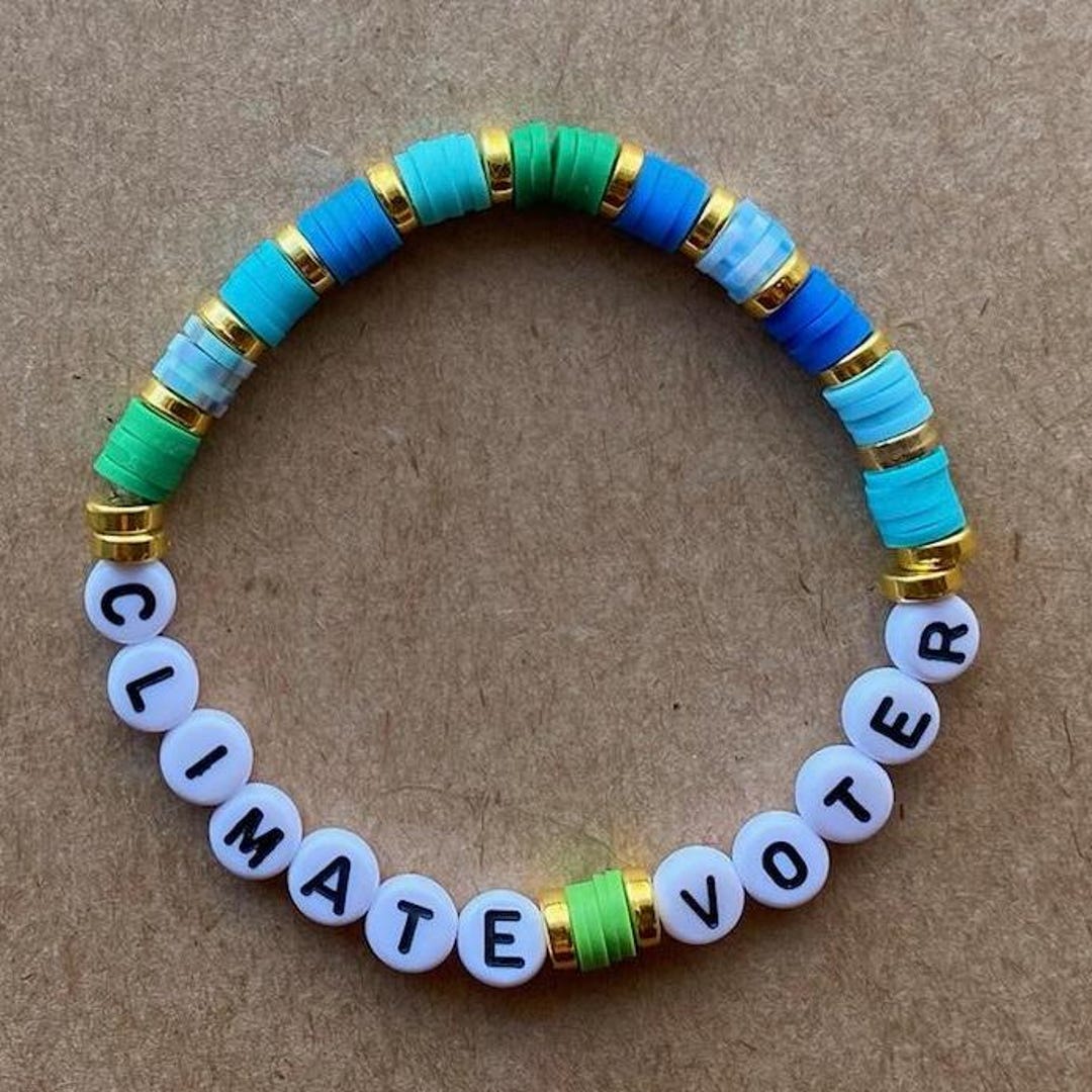 CLIMATE VOTER Kamala Friendship Bracelet - Land + Sea Color Scheme With ...