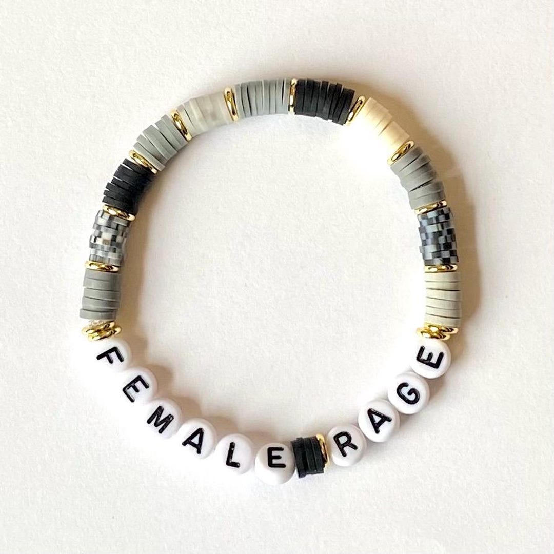 FEMALE RAGE - Custom Friendship Bracelet - Feminist - Pro Girls Women ...
