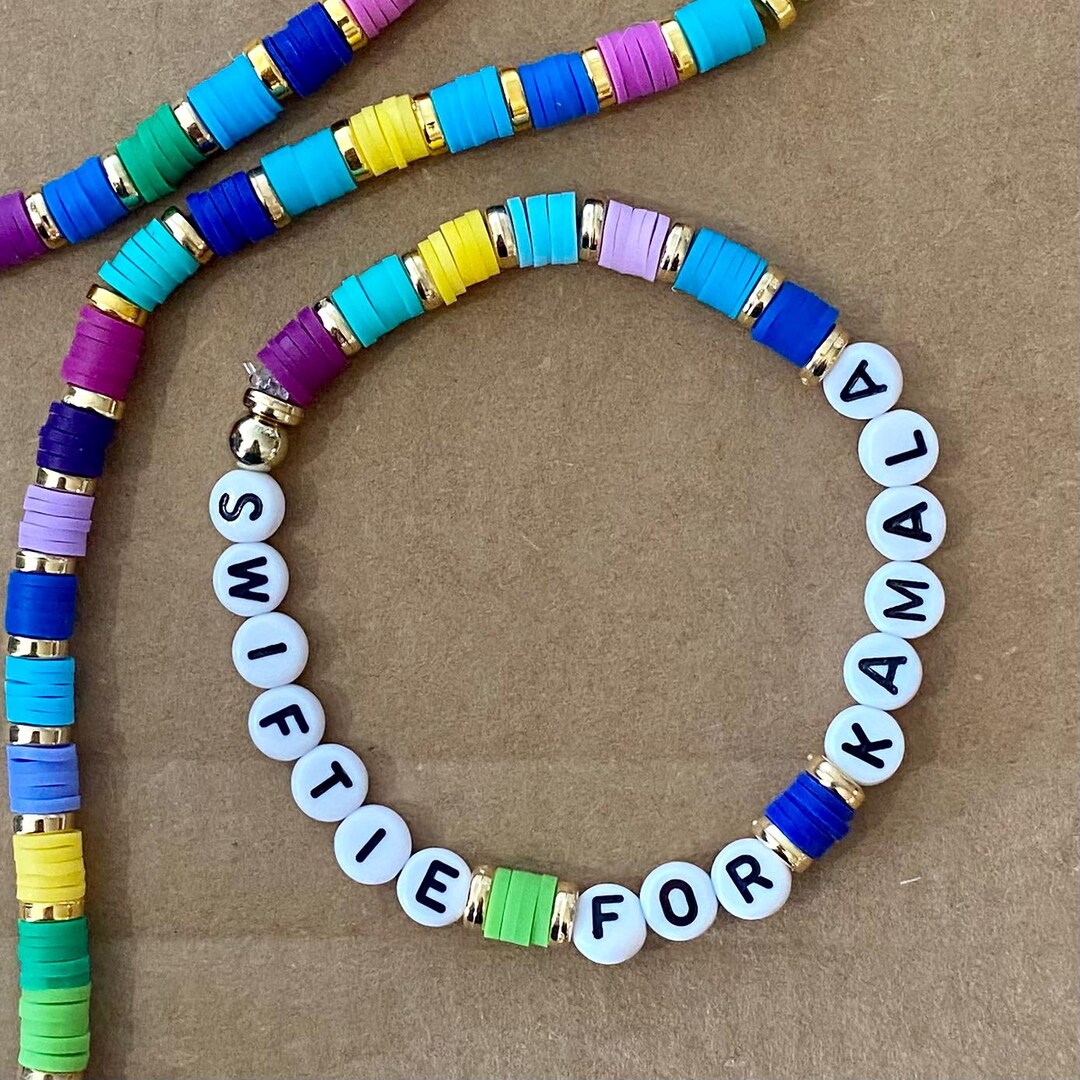 SWIFTIE FOR KAMALA Blue Friendship Bracelet Project Colorful Handmade ...