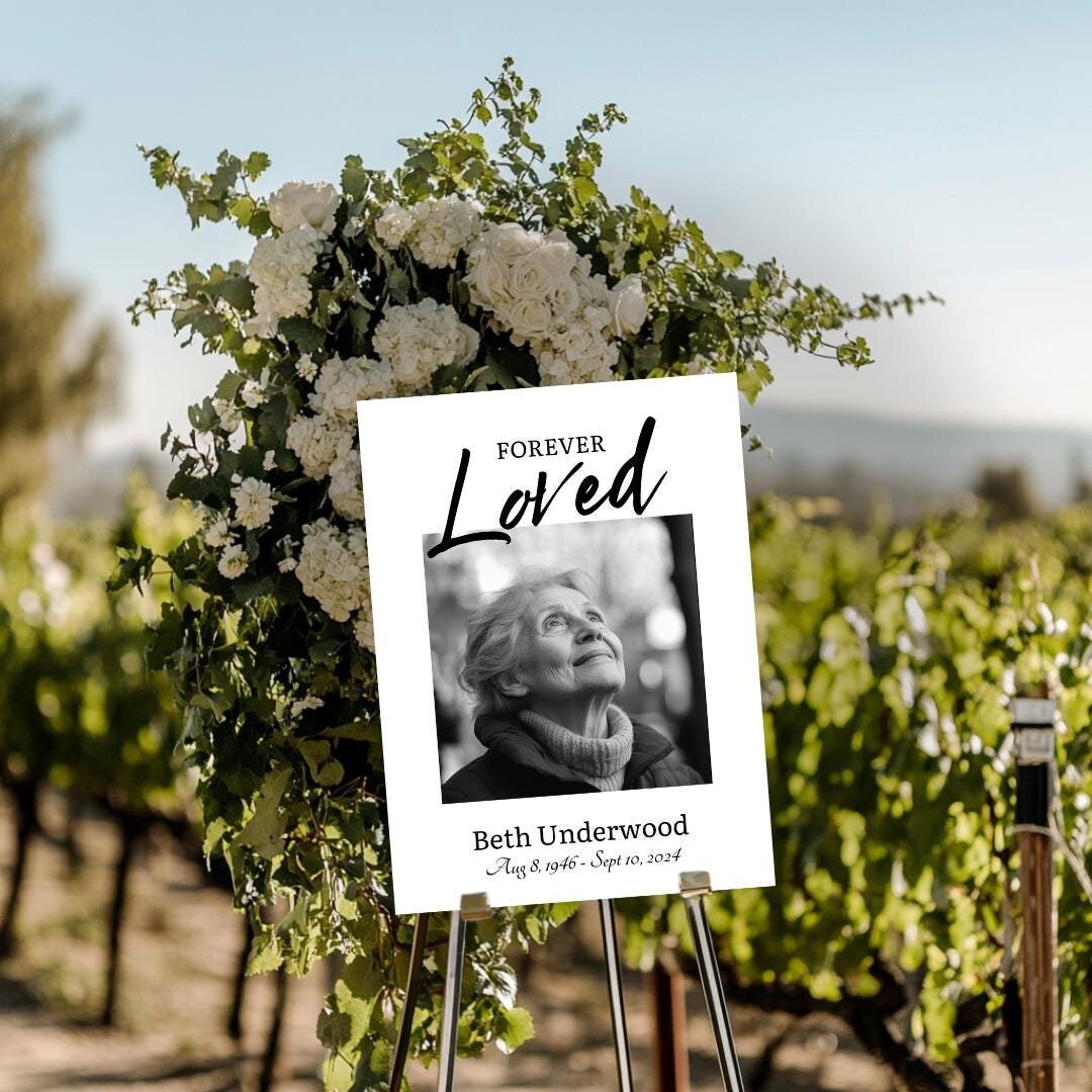 Funeral Poster Celebration of Life Decoration Large Funeral Poster ...