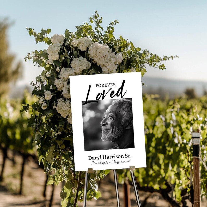 Funeral Poster Celebration of Life Decoration Large Funeral Poster ...