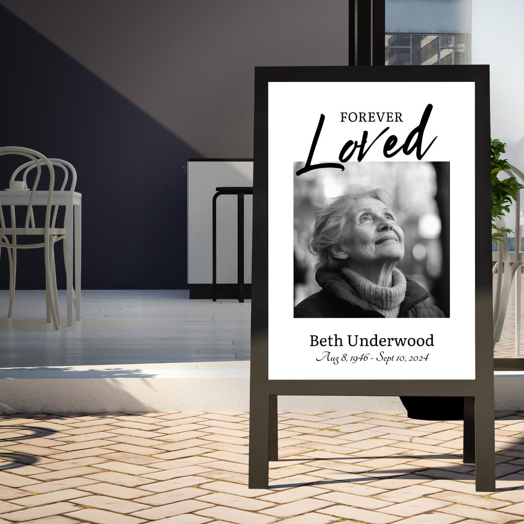 Funeral Poster Celebration of Life Decoration Large Funeral Poster ...