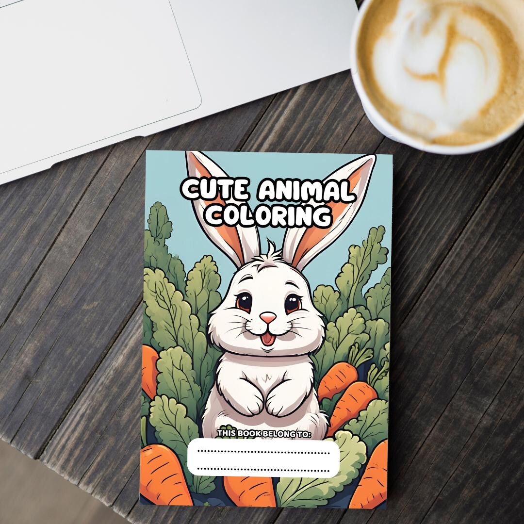 Animal Coloring Pages, 25 Printable Cute Animal Coloring Book for Kids ...