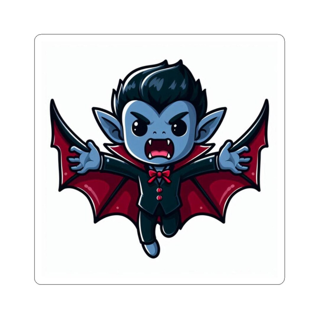 Vampire Stickers, Scary and Cute Decals for Haunted House Decor, Large ...