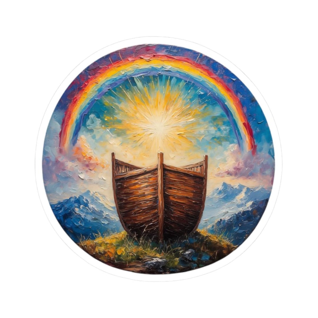 Noah's Ark Rainbow Decal, Symbol of Hope, Bible and Torah Scenes ...