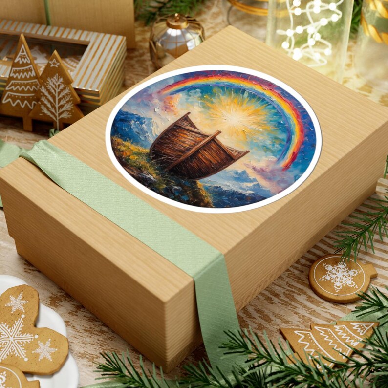 Noah's Ark Rainbow Decal, Symbol of Hope, Bible and Torah Scenes ...