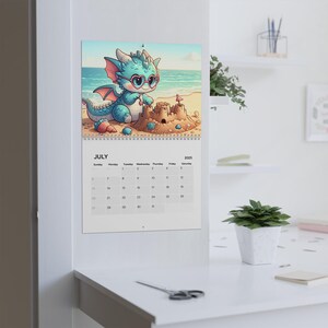 2025 Calendar of Baby Dragons, Cute Activities, Adorable Wall Calendar ...