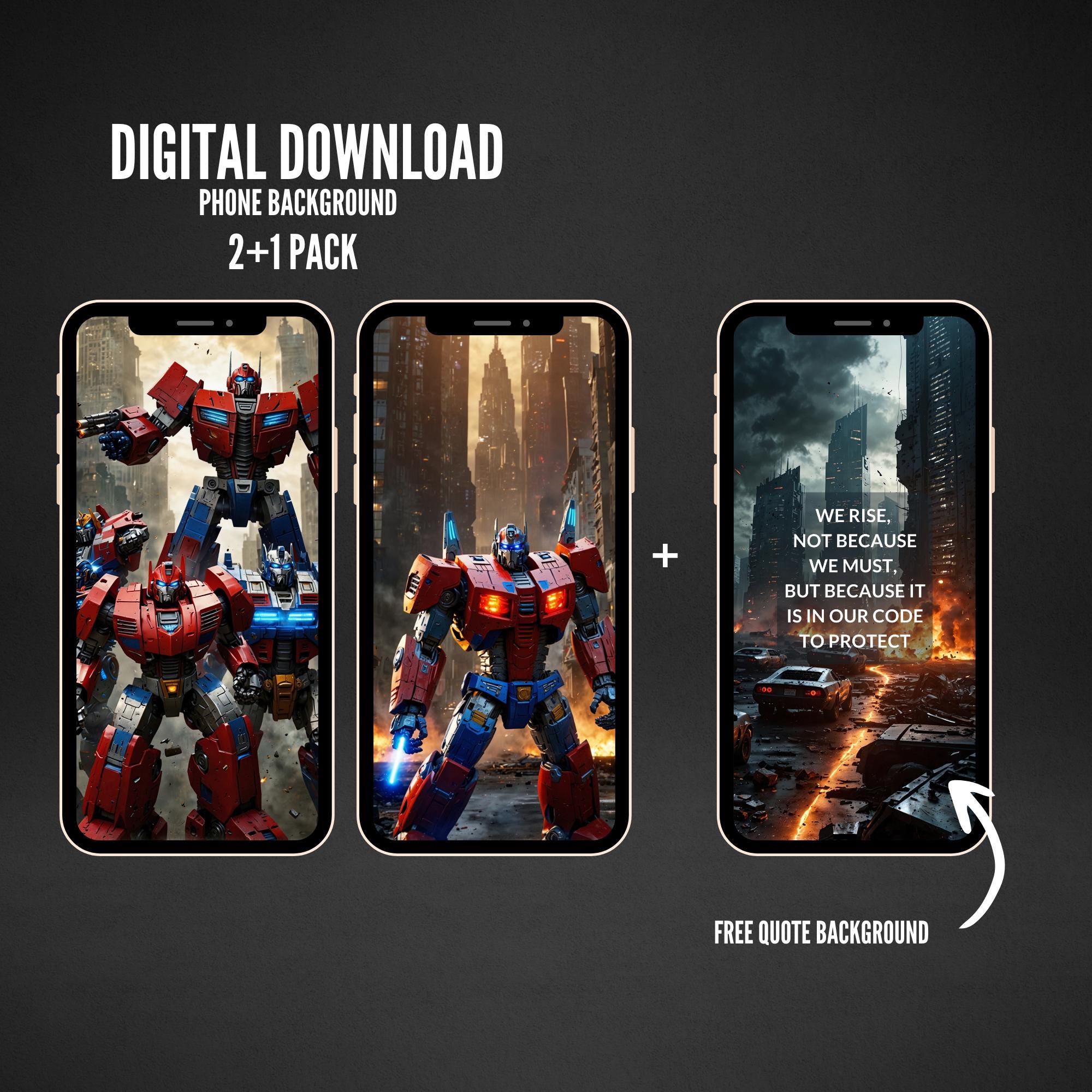 Transformers Phone Background, Digital Download - Etsy