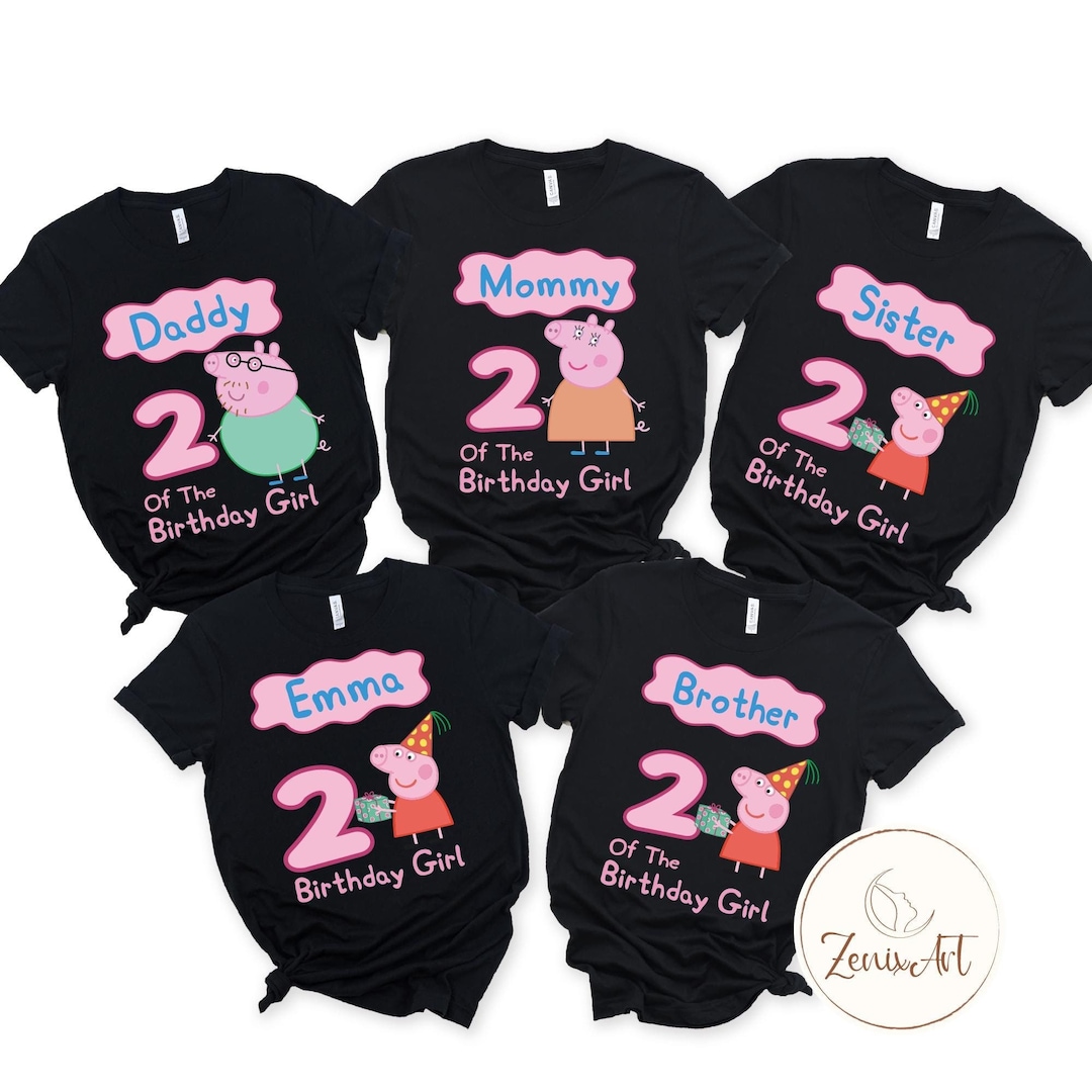 Peppa Pig Birthday Shirt, Birthday Tshirt, Peppa Pig Tshirt, Family ...