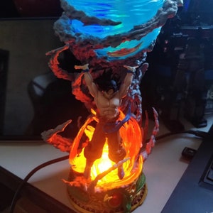 Dragon Ball Spirit Bomb Sou Goku Anime Figures Statue Super Saiya ...