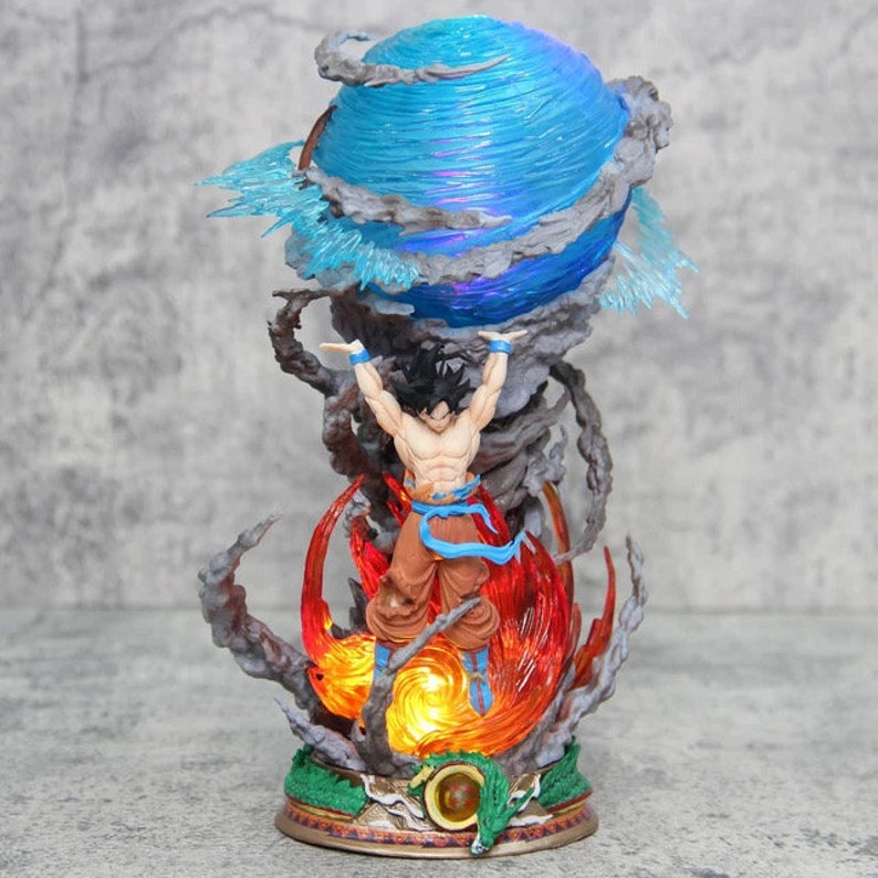 Dragon Ball Spirit Bomb Sou Goku Anime Figures Statue Super Saiya ...