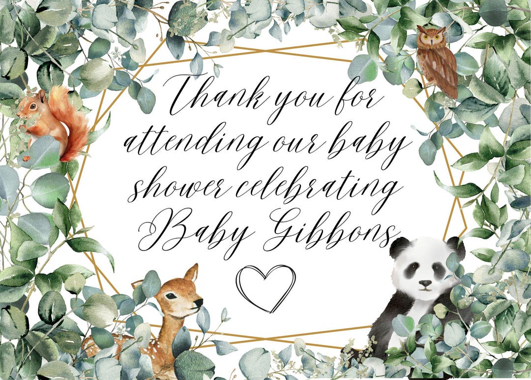 Thank You Note - Baby Shower - Etsy