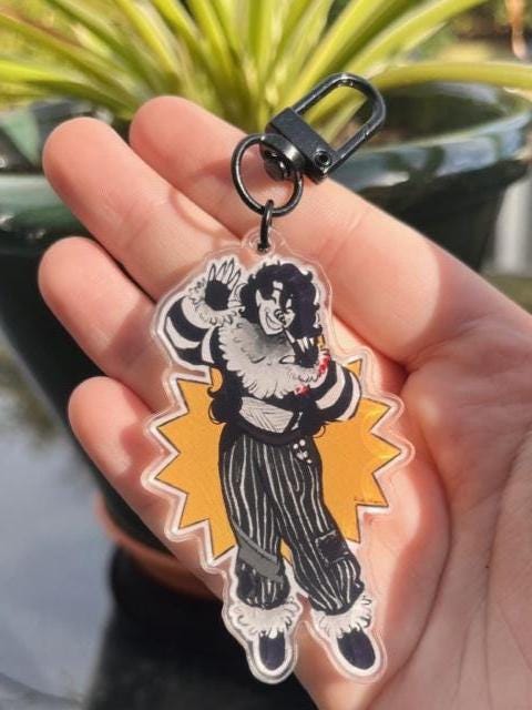 Creepypasta Keychain [ Laughing Jack ] - Etsy