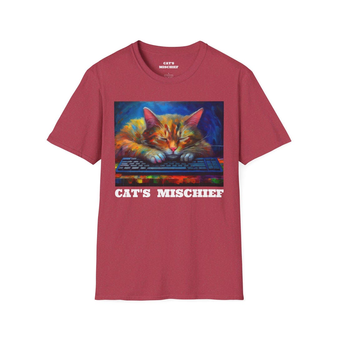 Cat's Mischief Sleeping on the Keyboard T-shirt - Etsy