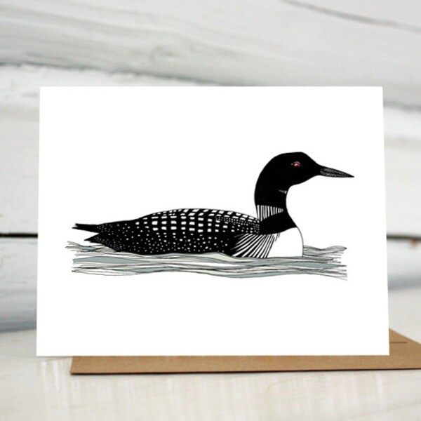 Loon Greeting Card - Etsy