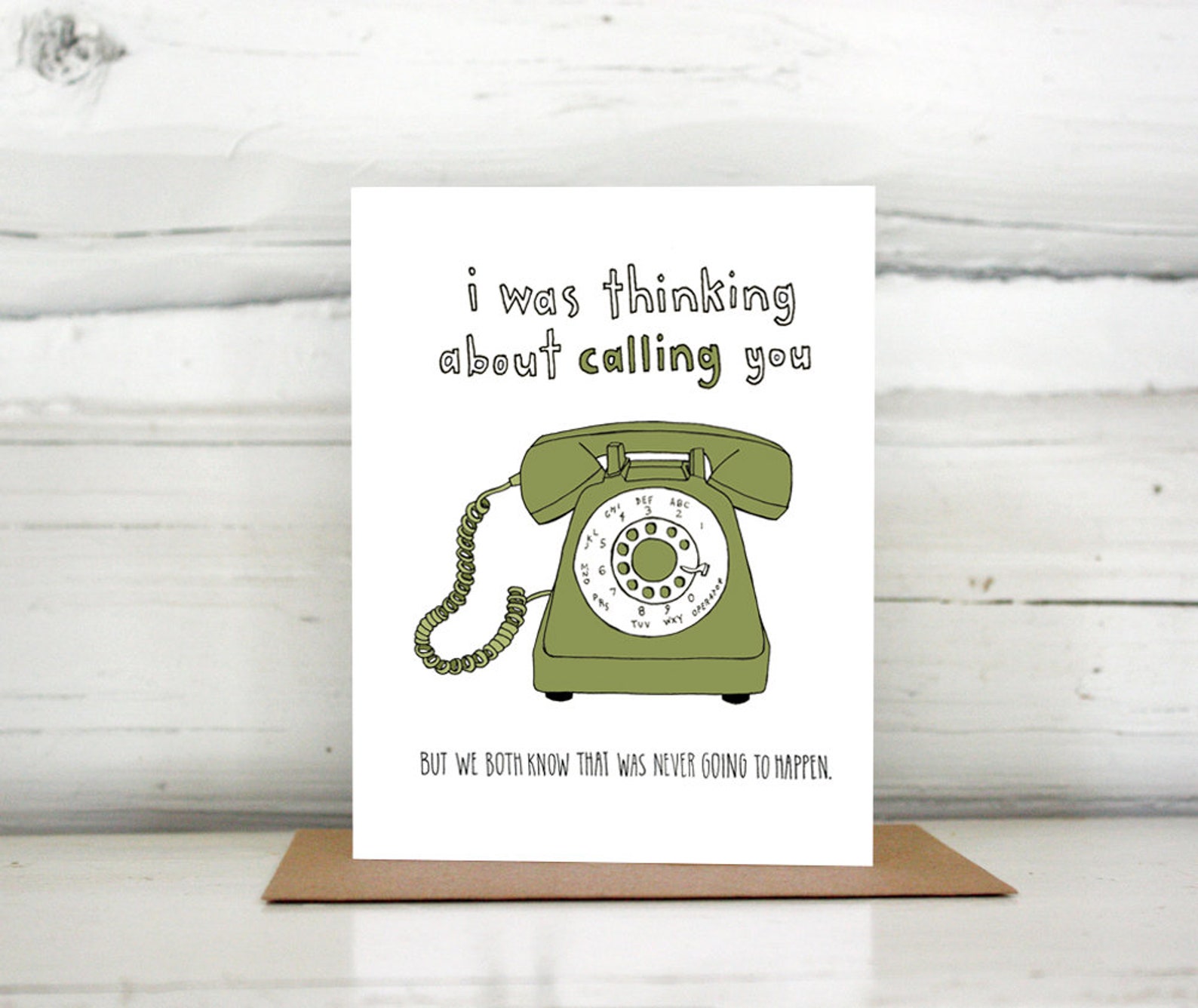 Phone Call Greeting Card - Etsy