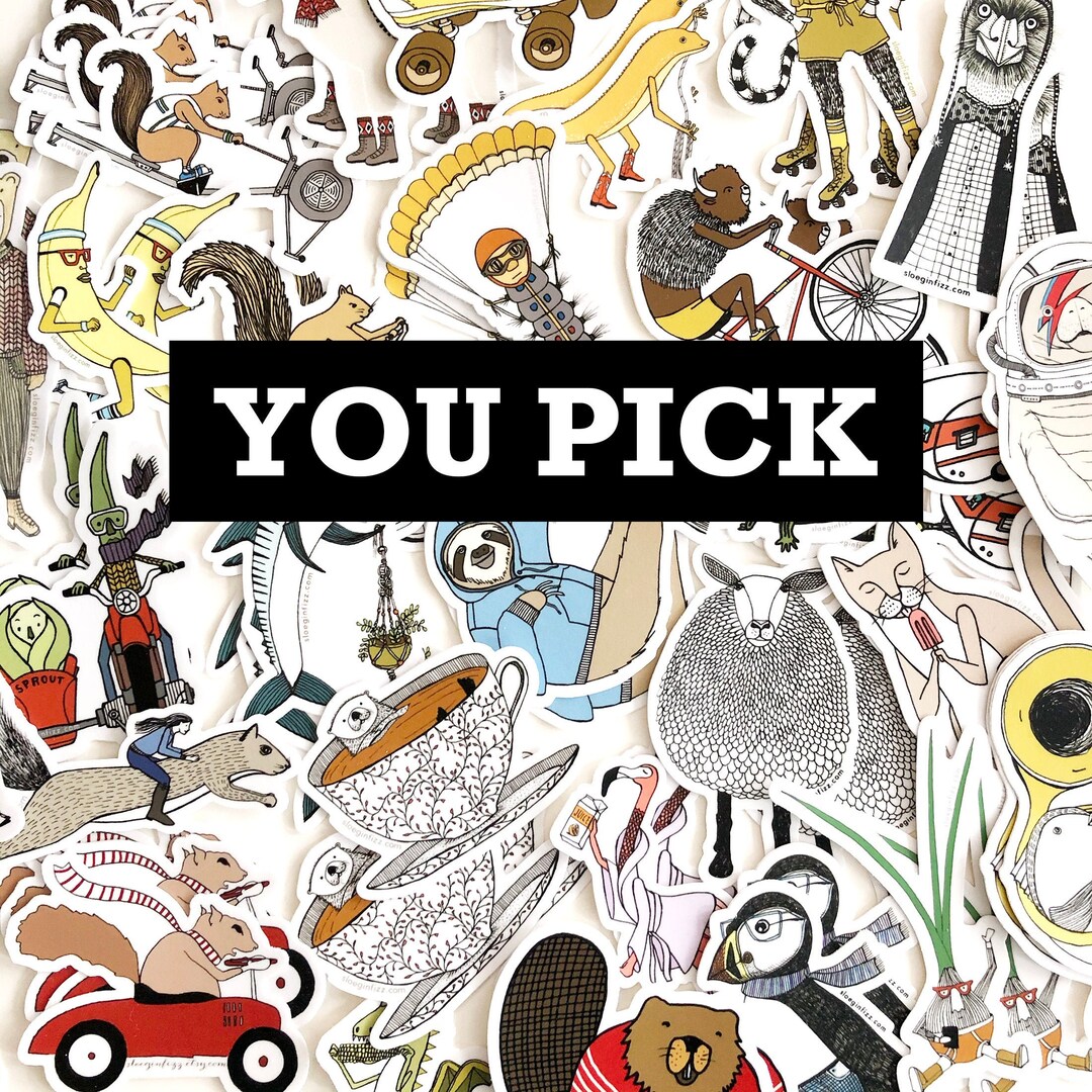 Stickers: You Pick Mix and Match 3 5 or 10 - Etsy