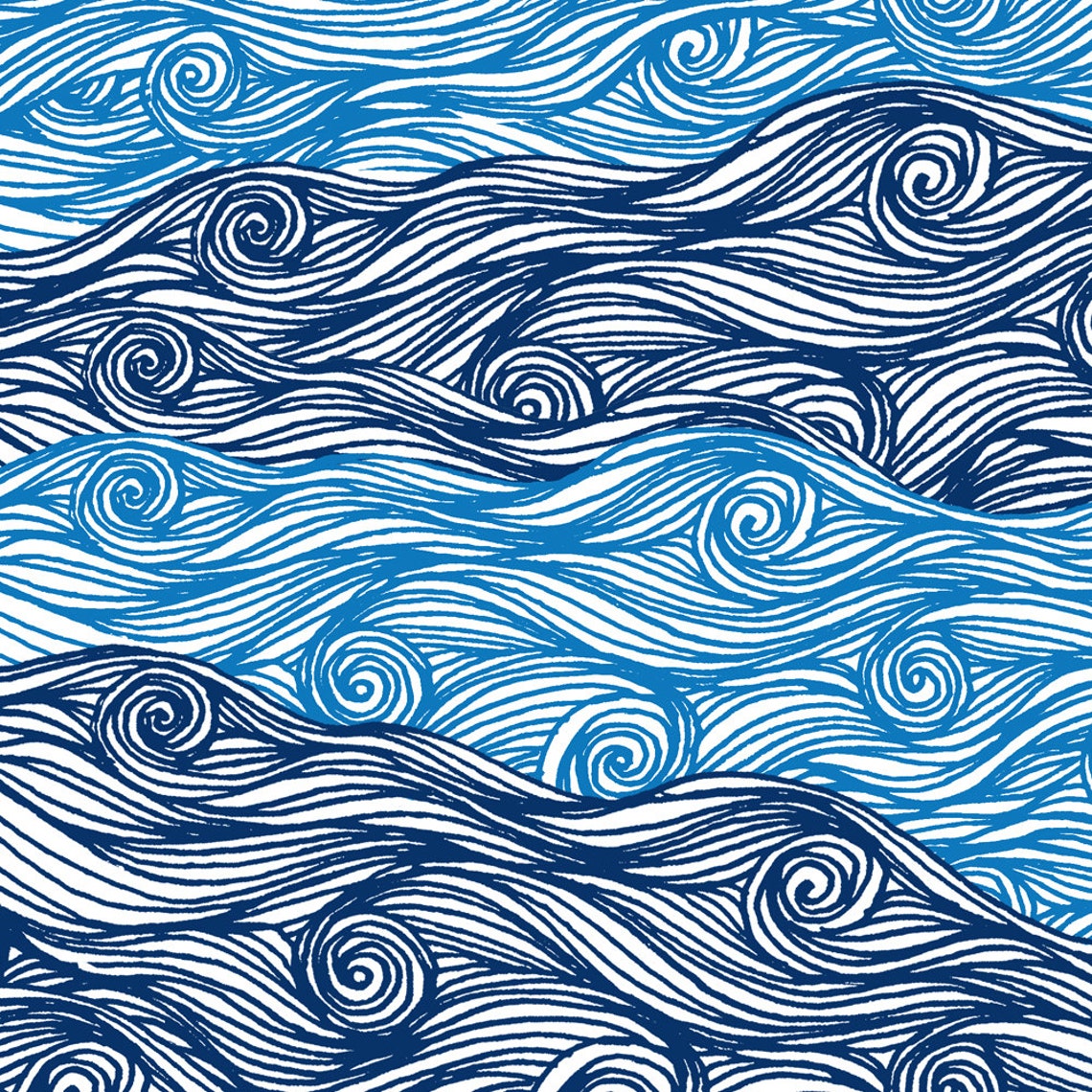 Waves Pattern Print | Etsy