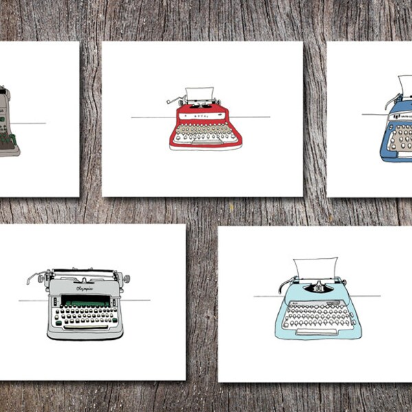 Typewriter Card - Etsy
