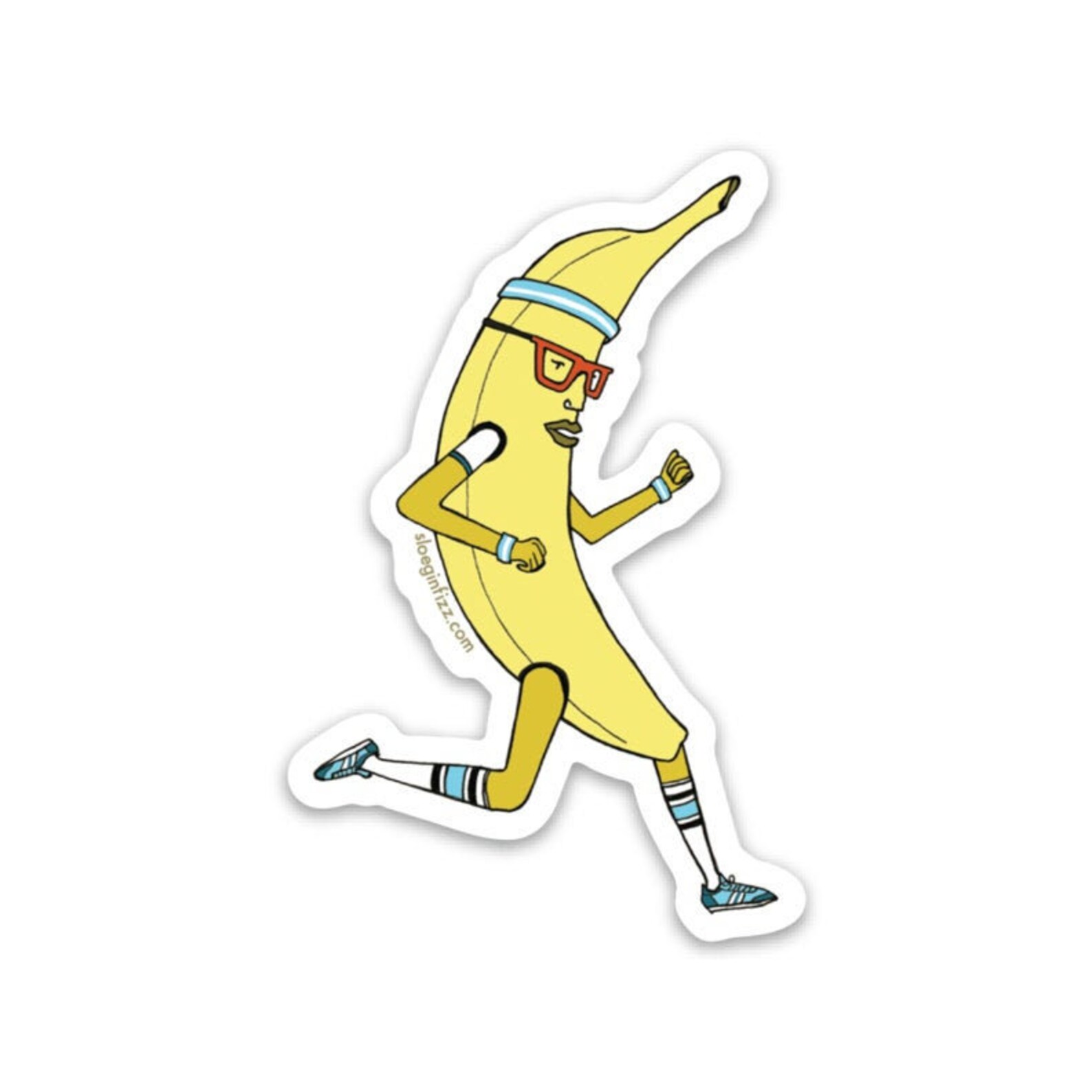 Banana Man on the Run Vinyl Sticker - Etsy