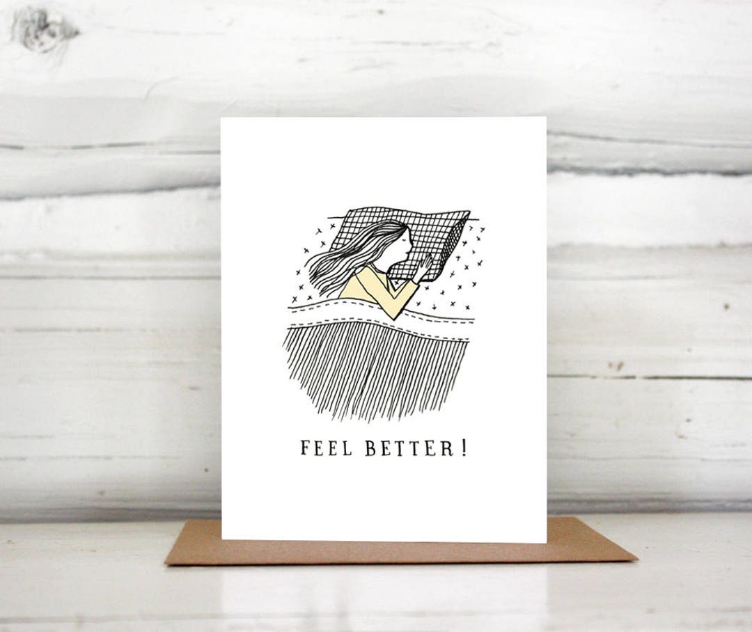 Feel Better Get Well Greeting Card - Etsy