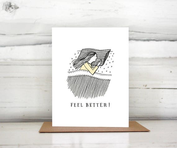 Feel Better Get Well Greeting Card - Etsy