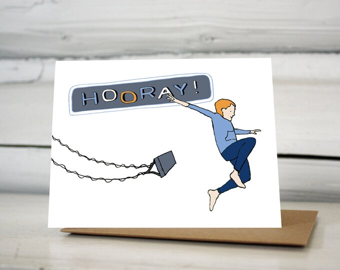 Hooray Congratulations Illustrated Greeting Card - Etsy