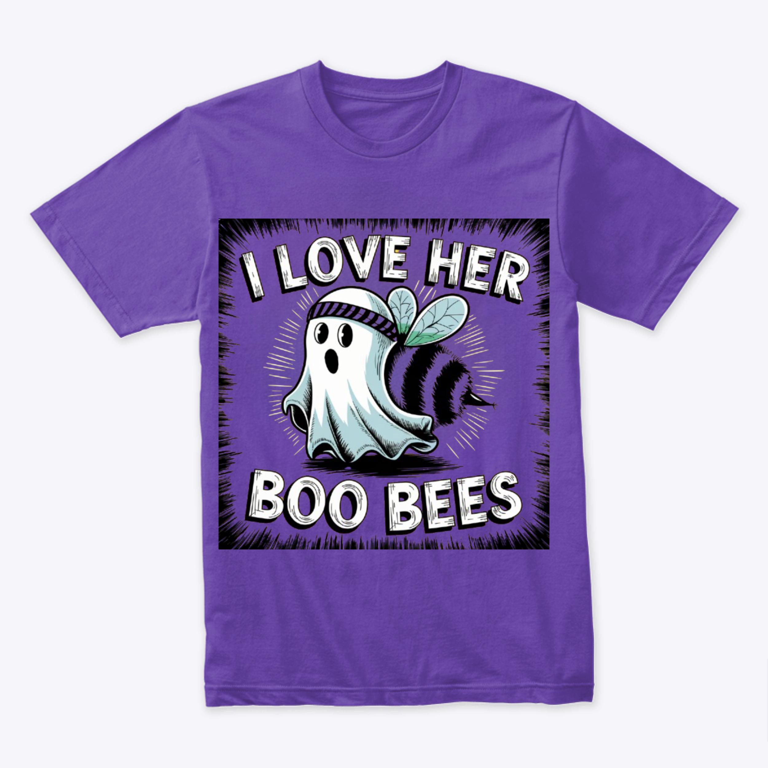 Cute Funny 'I Love Her Boo Bees' Couples Halloween PNG T-shirt Design ...