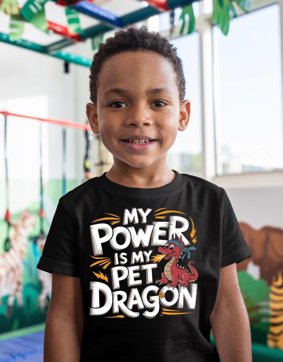 My Power is My Pet Dragon Design,fantasy Graphic for Kids T-shirts ...