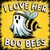 Cute Funny 'I Love Her Boo Bees' Couples Halloween PNG T-shirt Design ...