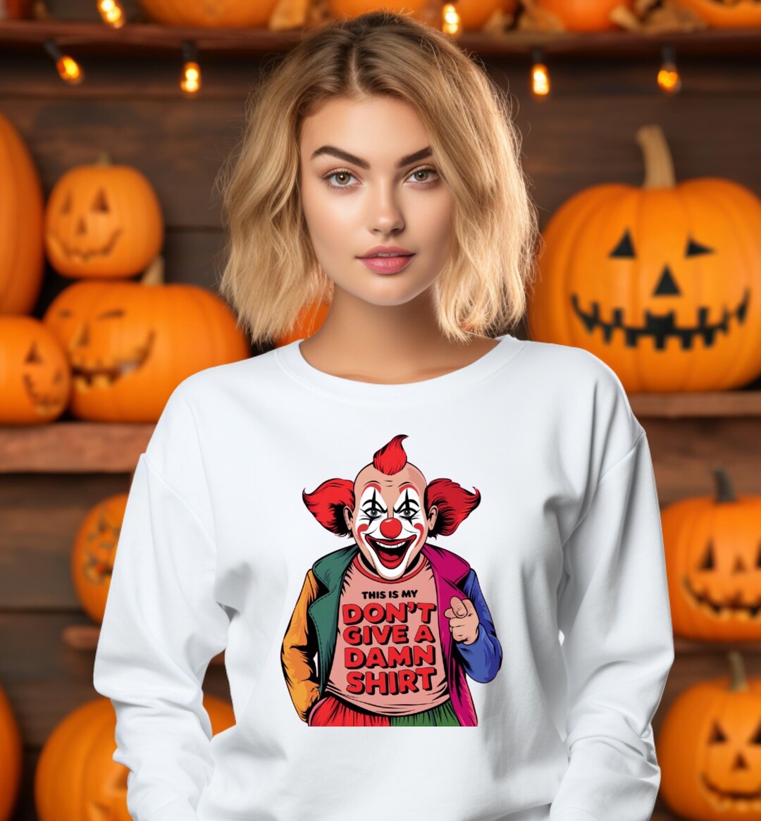 Colorful Clown Illustration With Bold Statement Shirt Sublimation PNG ...
