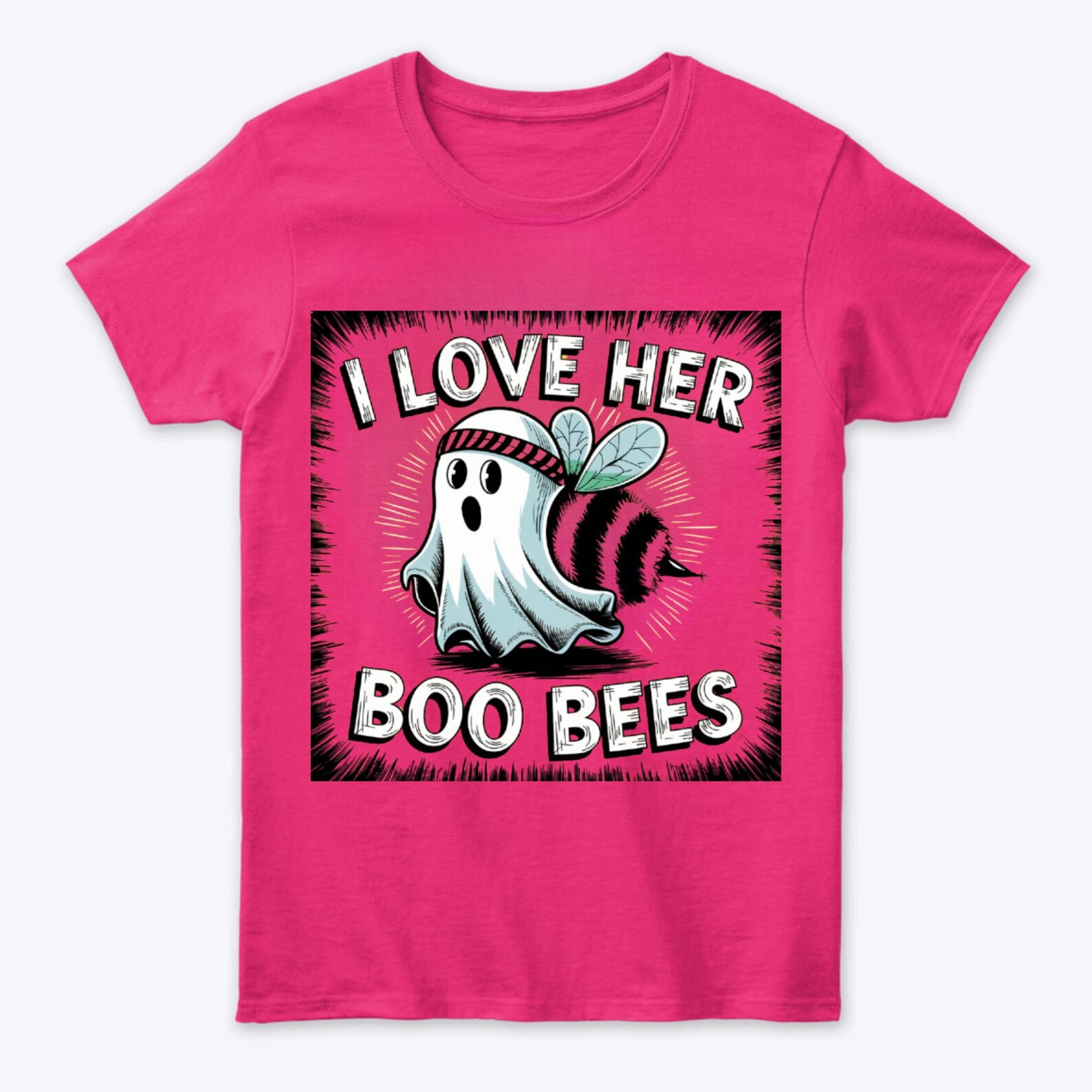 Cute Funny 'I Love Her Boo Bees' Couples Halloween PNG T-shirt Design ...