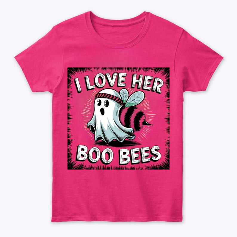 Cute Funny 'I Love Her Boo Bees' Couples Halloween PNG T-shirt Design Perfect for Matching Tees ...