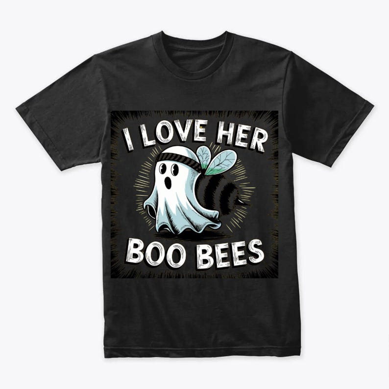 Cute Funny 'I Love Her Boo Bees' Couples Halloween PNG T-shirt Design ...
