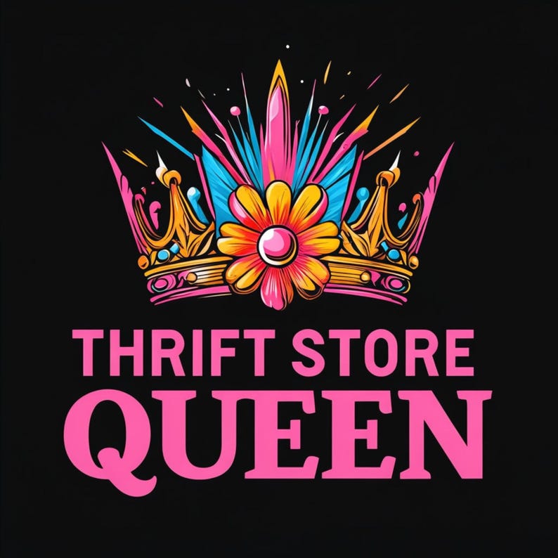 Thrift Store Queen Png Yard Sale Unique Hobby Gift for Her Thrift ...