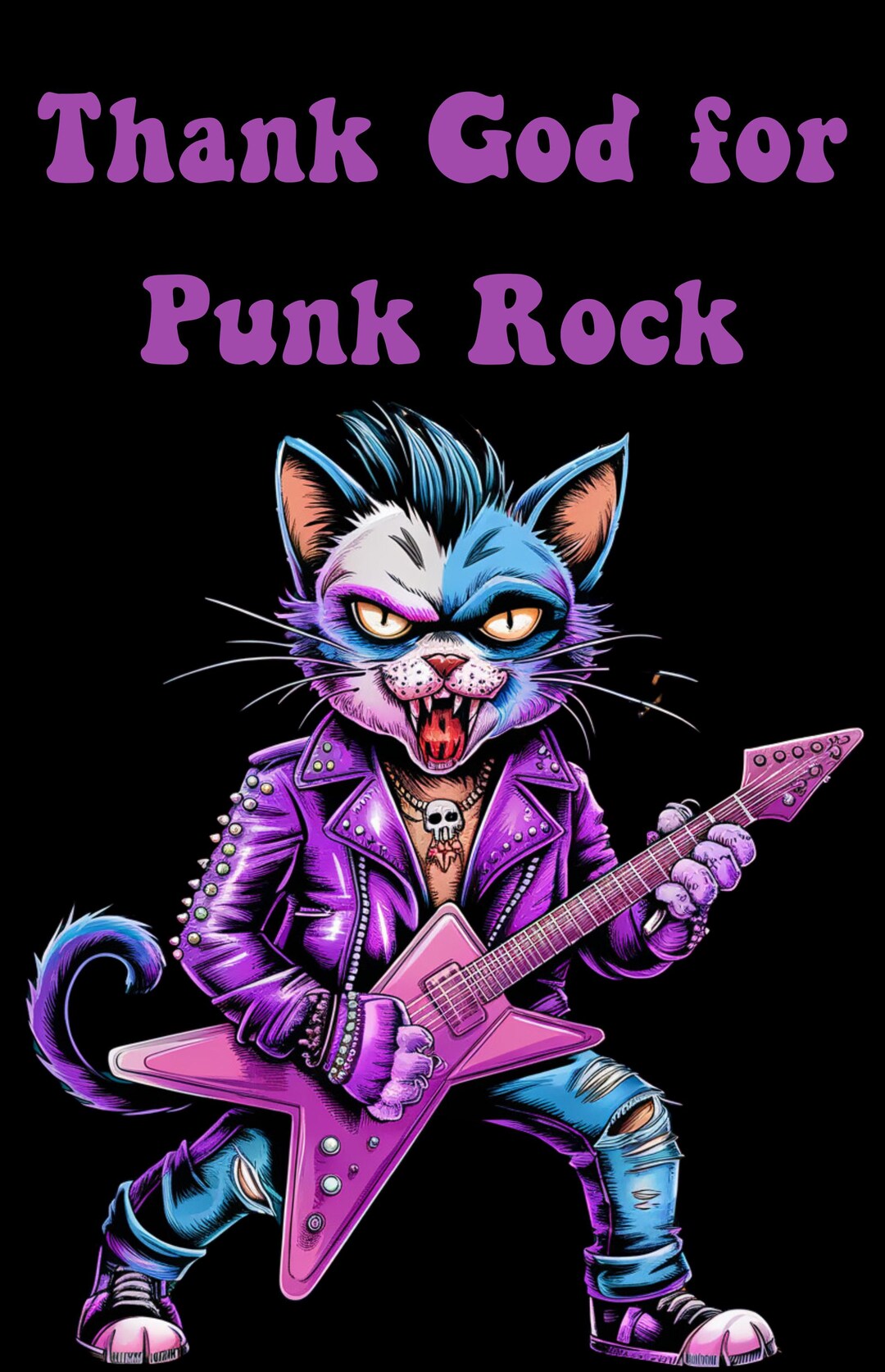 Thank God for Punk Rock Bold Tribute Design - Etsy