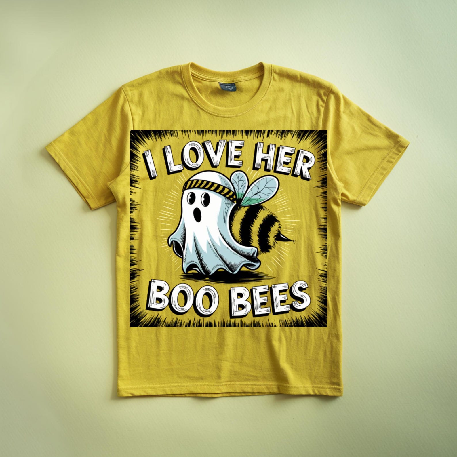 Cute Funny 'I Love Her Boo Bees' Couples Halloween PNG T-shirt Design ...