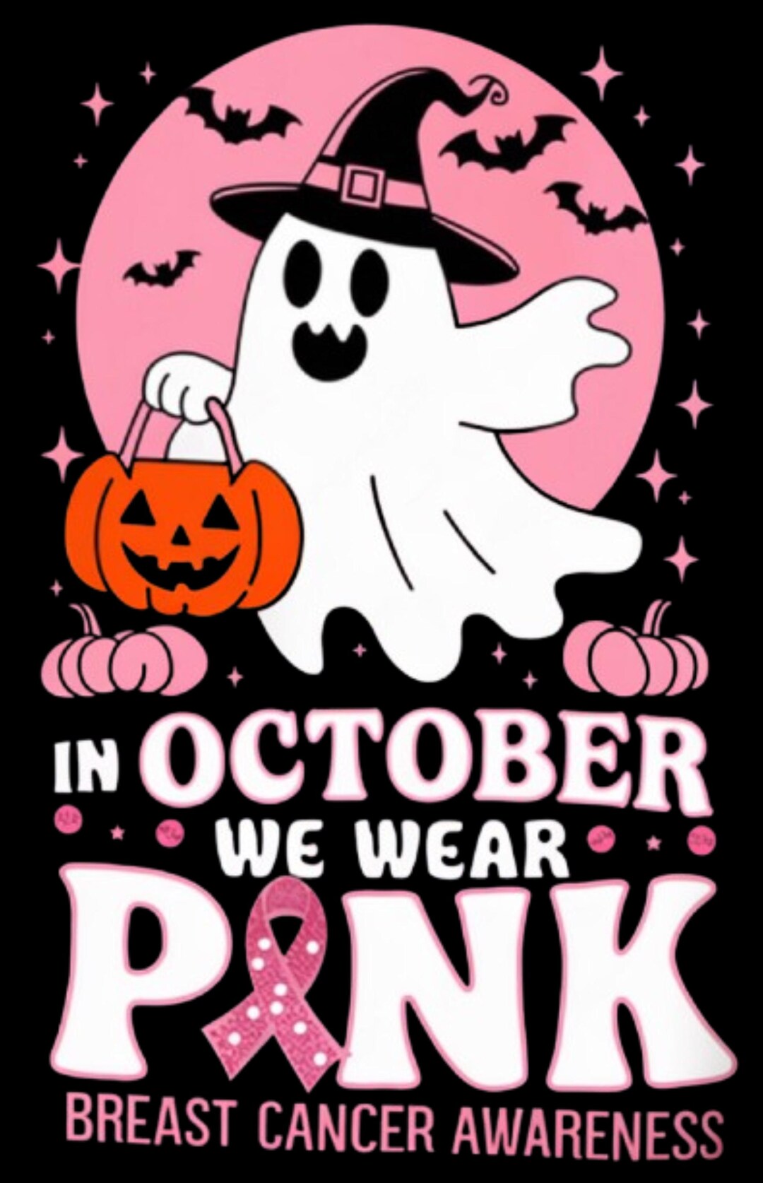 Celebrate Breast Cancer Awareness in Style With This Retro Pink Ghost T ...