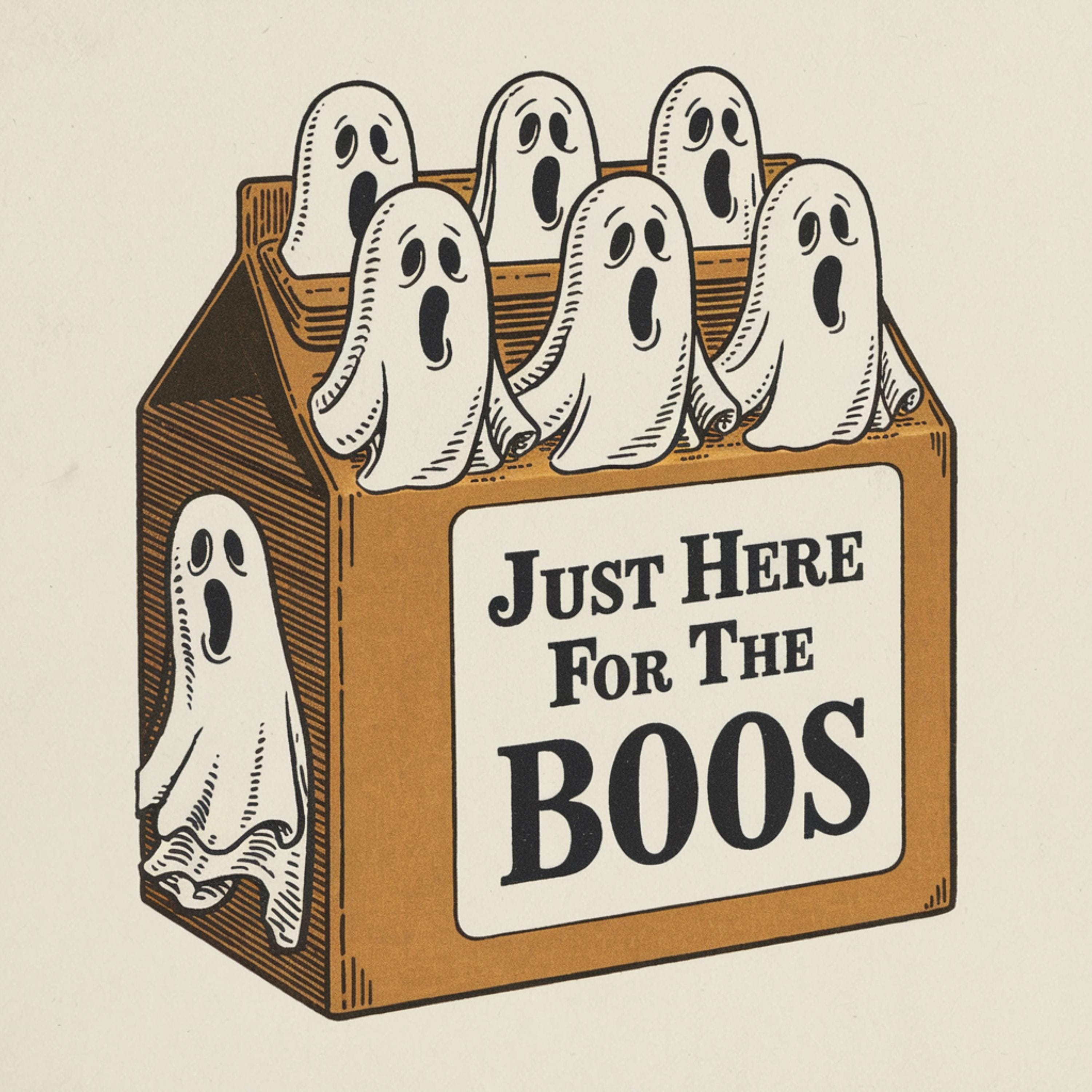 Just Here for the Boos PNG Fun Printable Design for Halloween Parties ...