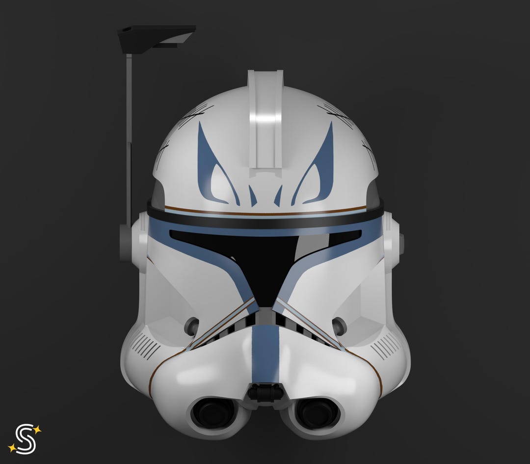 Captain Rex Helmet (realistic) STL | Clone Trooper 3D Print Files - Etsy