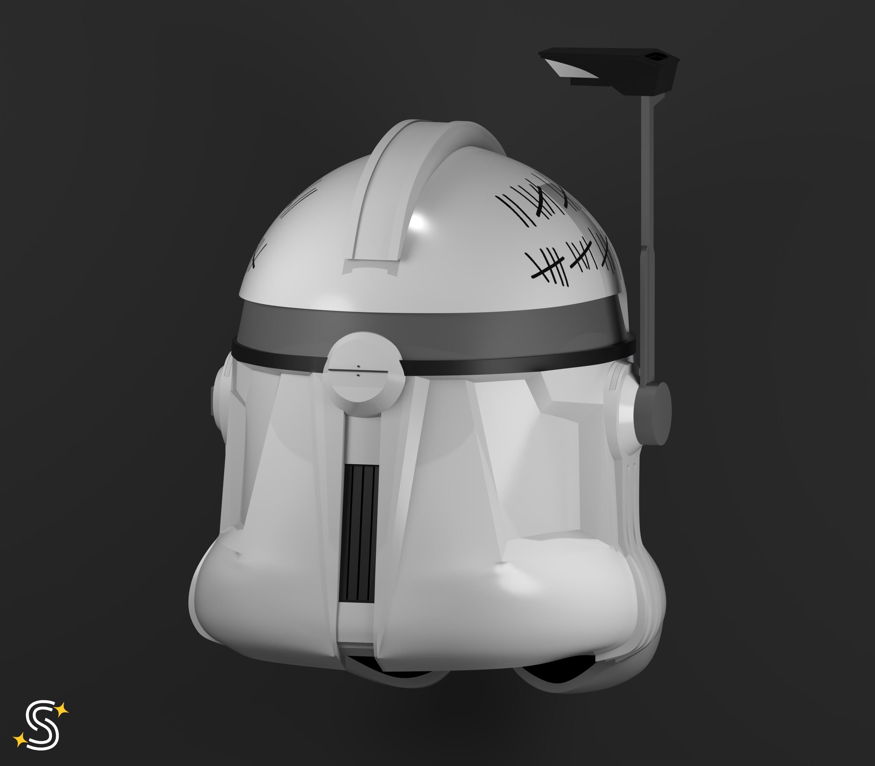 Captain Rex Helmet (realistic) STL | Clone Trooper 3D Print Files - Etsy