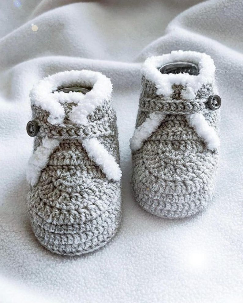 Handmade Cozy Crochet Baby Booties Custom Baby Moccasin Knit Shoes Soft ...