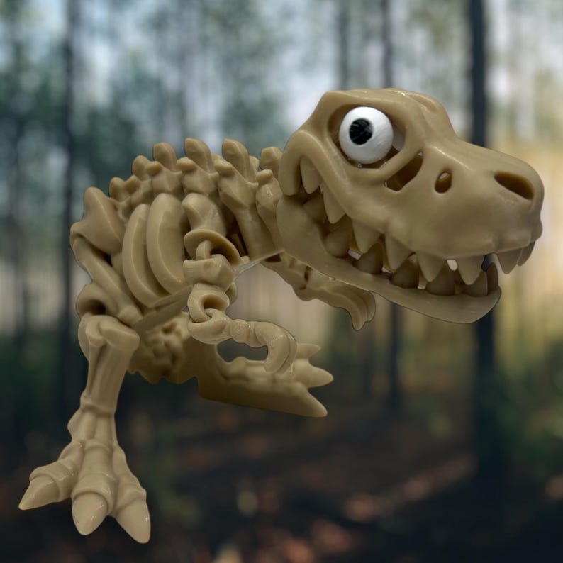 T- Rex Skeleton Toy With Toy Bone - Etsy